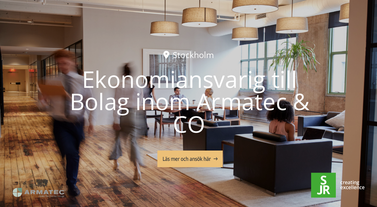 Ekonomiansvarig till Bolag inom Armatec & CO - SJR