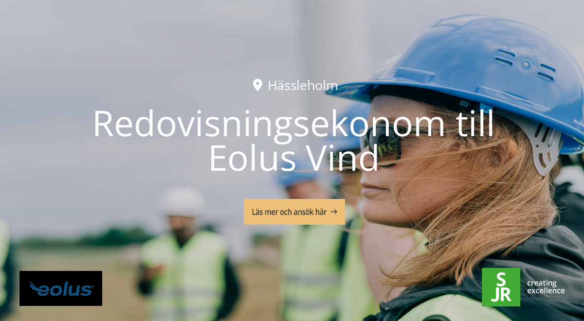Redovisningsekonom till Eolus Vind - SJR