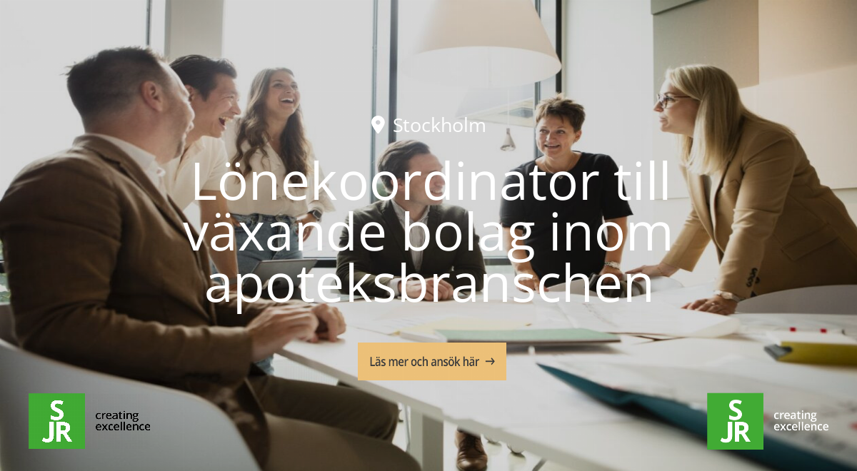 Lönekoordinator till växande bolag inom apoteksbranschen - SJR