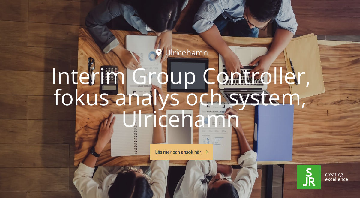 Interim Group Controller, fokus analys och system, Ulricehamn - SJR