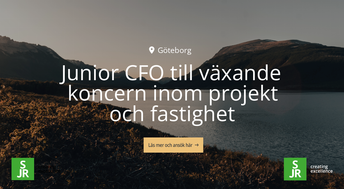 Junior CFO till växande koncern inom projekt och fastighet - SJR