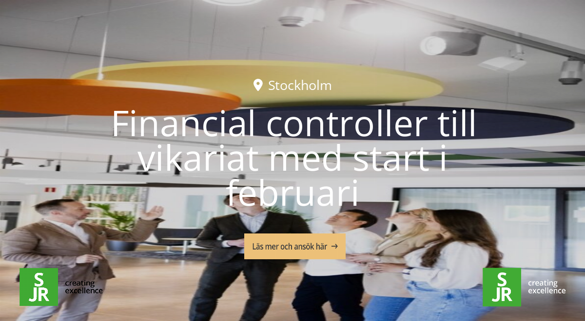 Financial controller till vikariat med start i februari - SJR