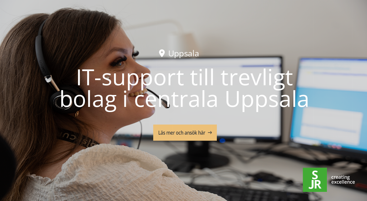 IT-support till trevligt bolag i centrala Uppsala - SJR