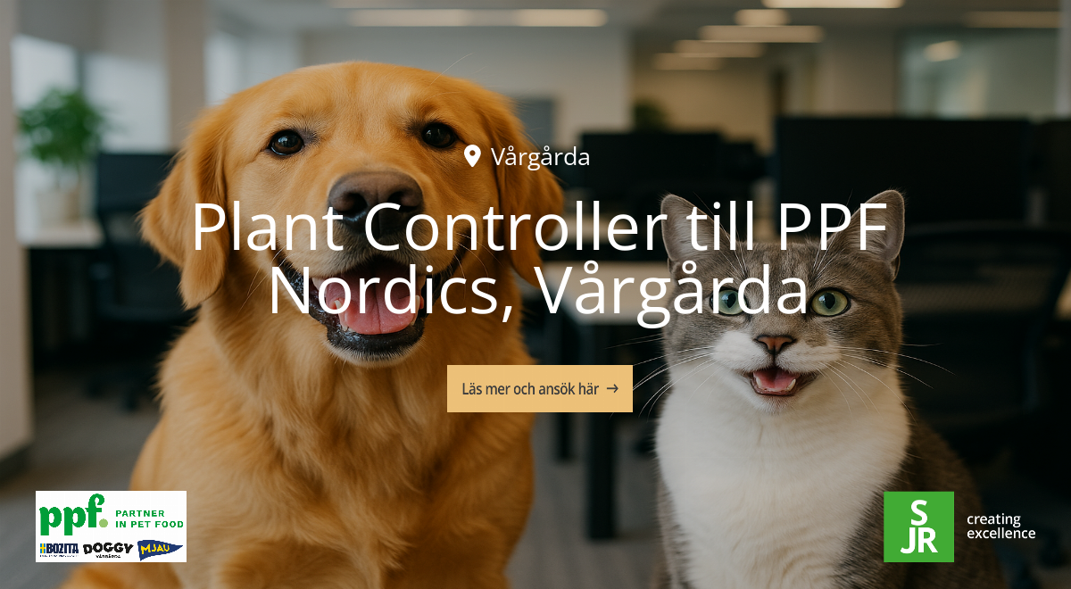 Plant Controller till PPF Nordics, Vårgårda - SJR