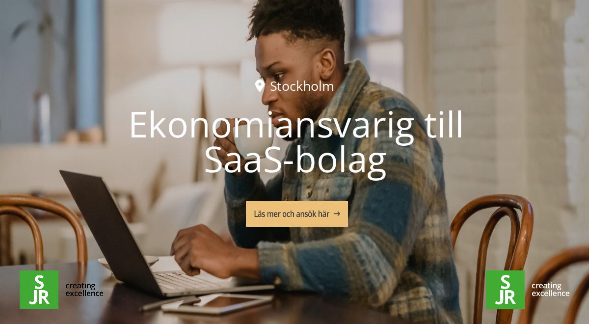 Ekonomiansvarig till SaaS-bolag - SJR